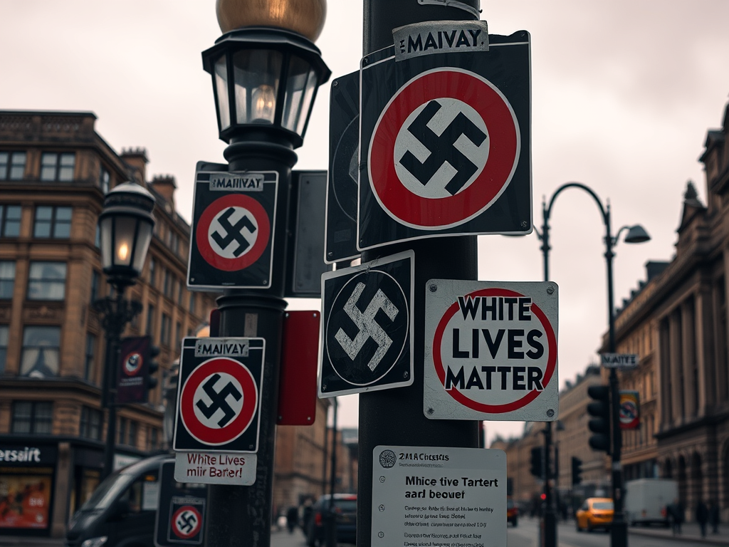 ‘Far Right’ ideological groups target Manchester with Nazi propaganda ...